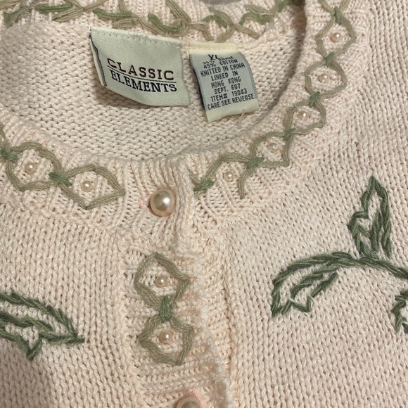 Classic Elements | Sweaters | Vintage Floral Embroidered Cardigan ...